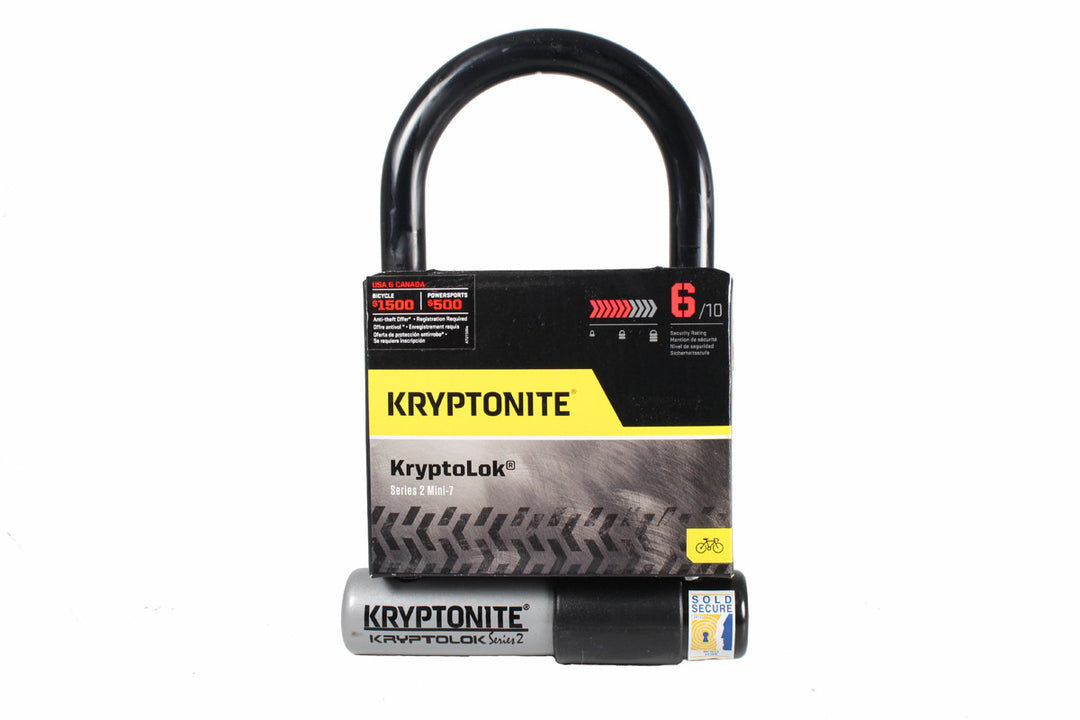 Kryptonite KryptoLok Series 2 Mini-7 U-Lock: 3.25 x 7" – Fyxation