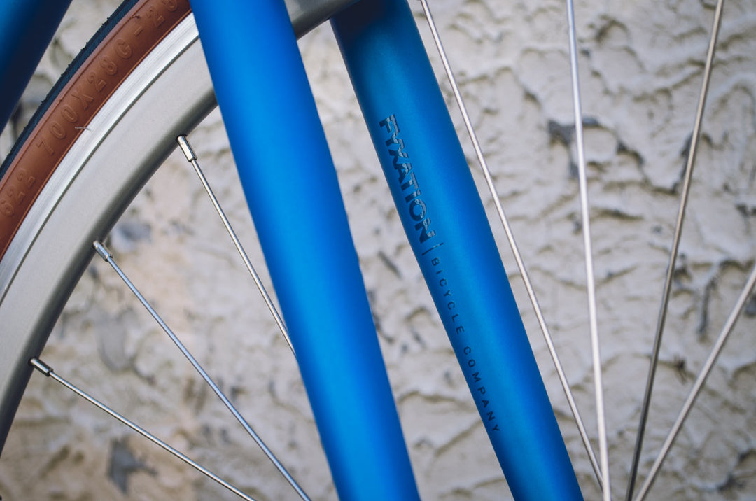 Fyxation Pixel - Matte Blue Fixed Gear Bike